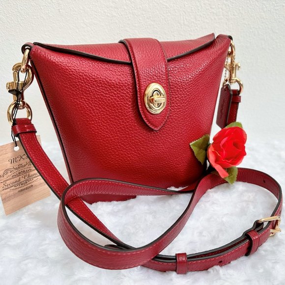 Coach | Bags | Coach Addie Crossbody Bag C284 In Red Pebbled Leather ...